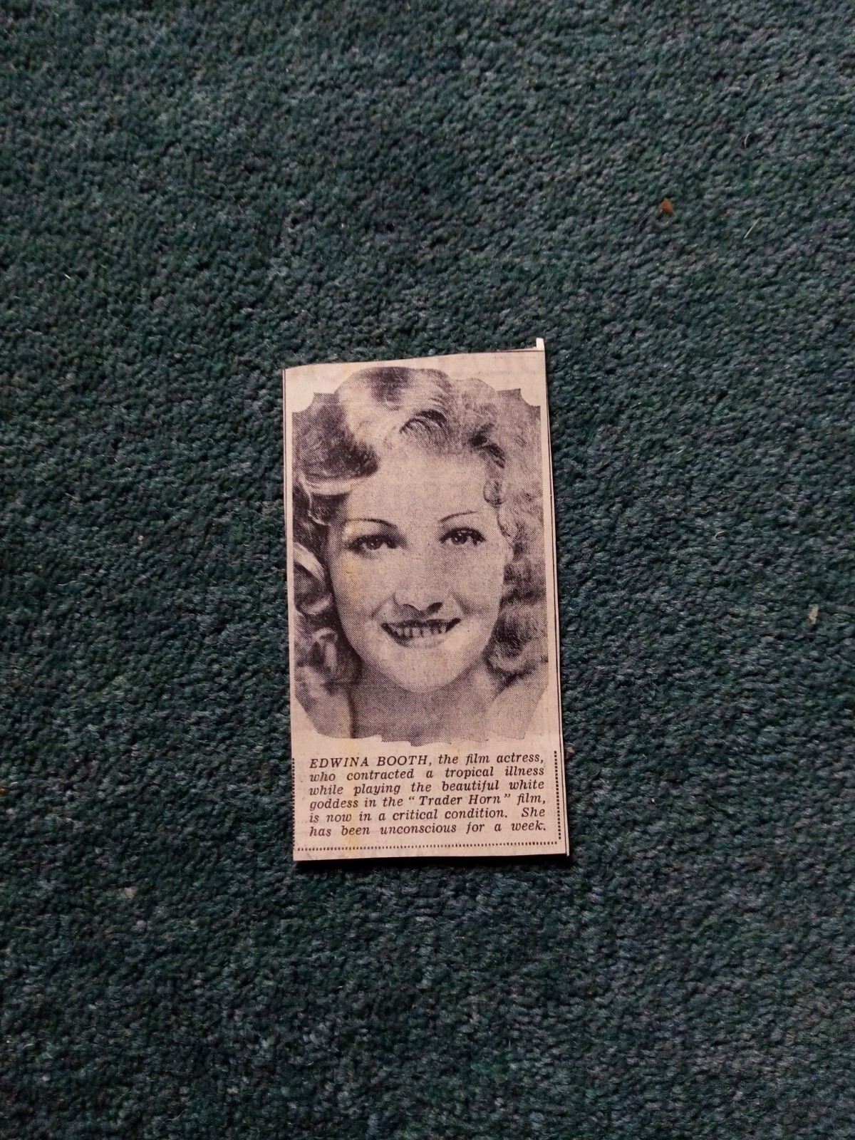 B4b Ephemera 1933 picture actress edwina booth trader horn | eBay