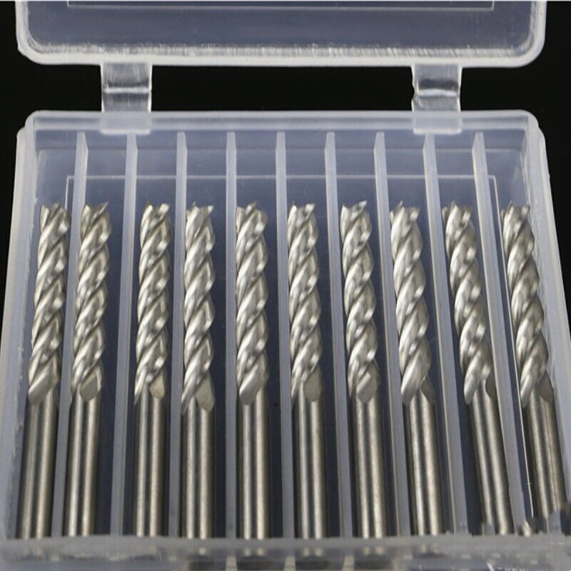 10 PCS 1/8" 4 FLUTE SE SQ CARBIDE END MILLS Mini END MILLS 3.175mm*15mm ...
