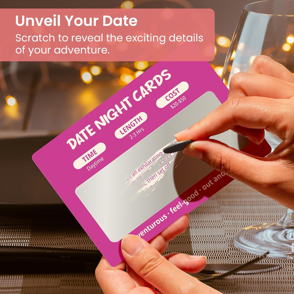Date Night Cards Game for Couples 35 Fun, Romantic Scratch off Date ...