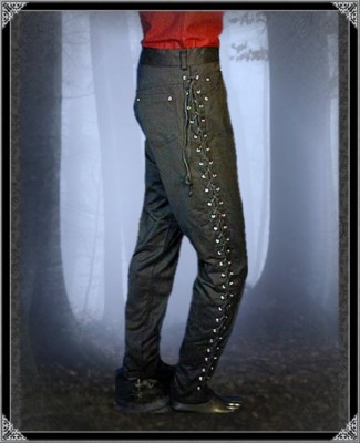 Steampunk - Lange Gothic Hose mit durchgehender Schnürung Inter Moden ...