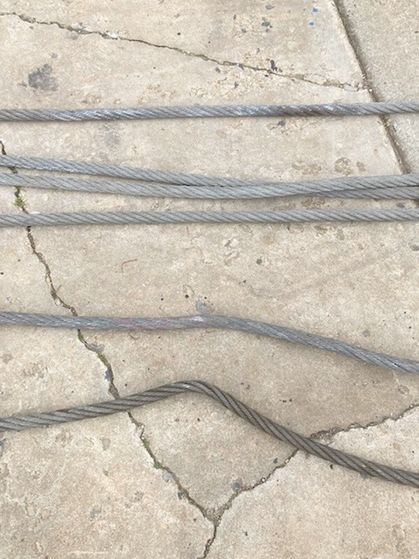 LIFTING SLINGS,,1” DIA. WIRE Rope x 20', LOT of 6. 8.5 ton EA,logging ...