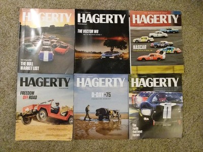 LOT OF 6 HAGERTY CARS MAGAZINES FULL 2019 YEAR JAN FEB MAR APR MAY JUNE ...