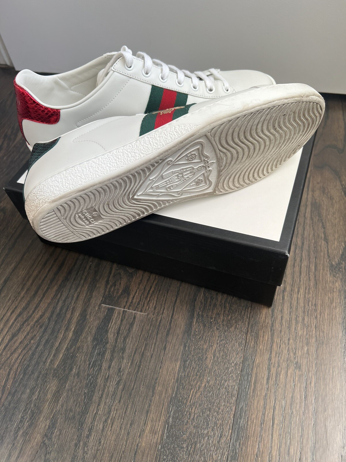 Size 42 - Gucci Ace Embroidered Sneaker - Gem