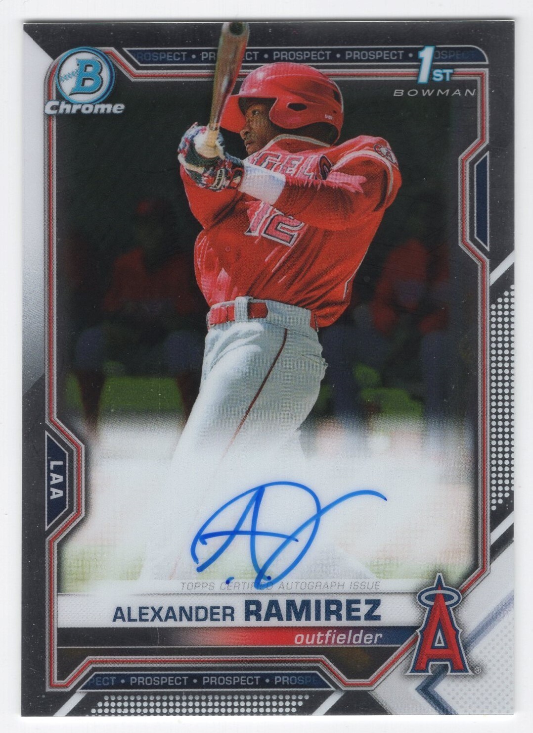 ALEXANDER RAMIREZ 2021 Bowman Chrome 1st Bowman AUTO Autograph #CPA-ARA ...