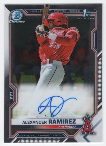 ALEXANDER RAMIREZ 2021 Bowman Chrome 1st Bowman AUTO Autograph #CPA-ARA ...