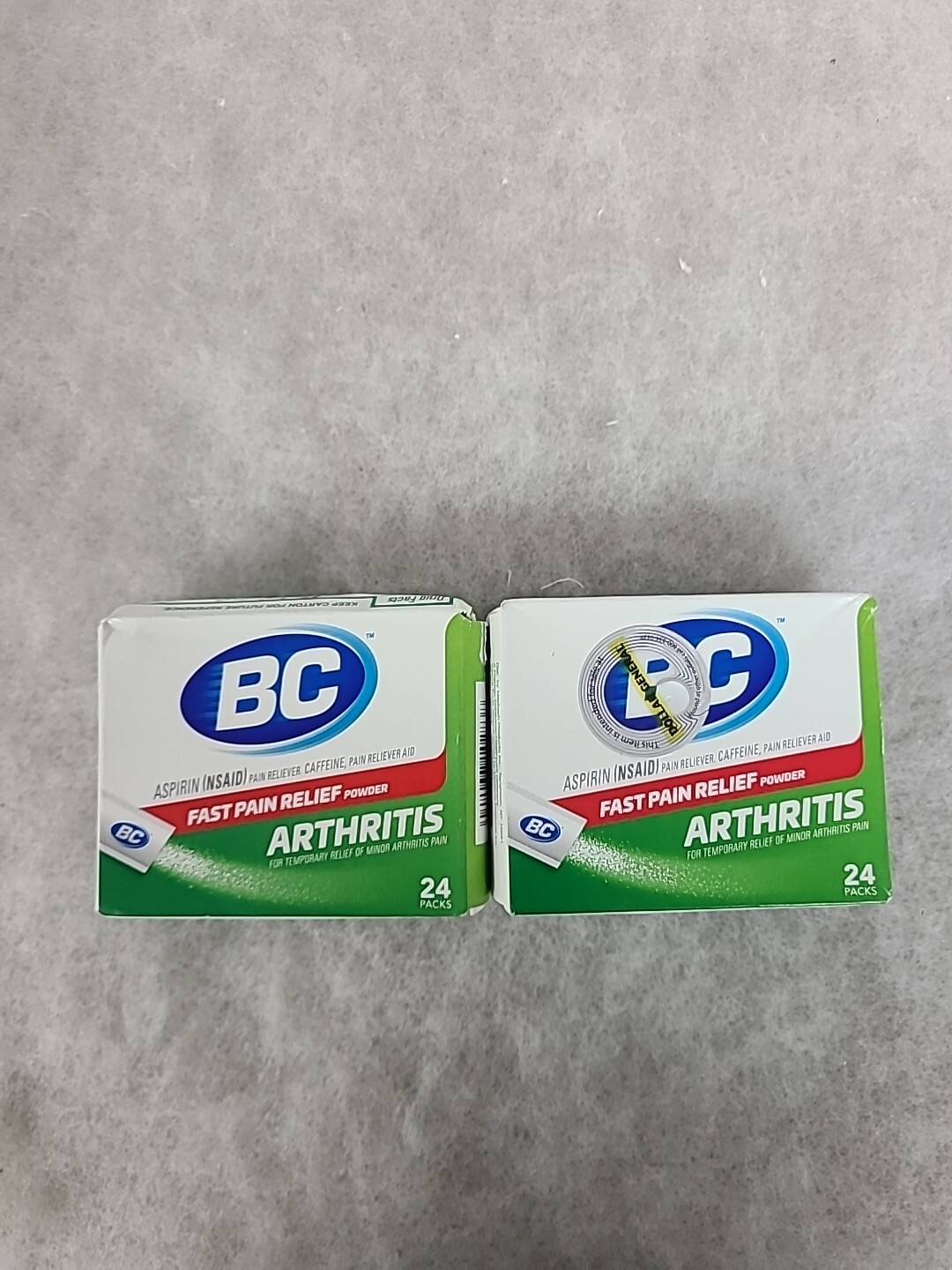 Lot of 2 BC Arthritis Formula Pain Reliever Powders 24 Exp 01/26 Green ...