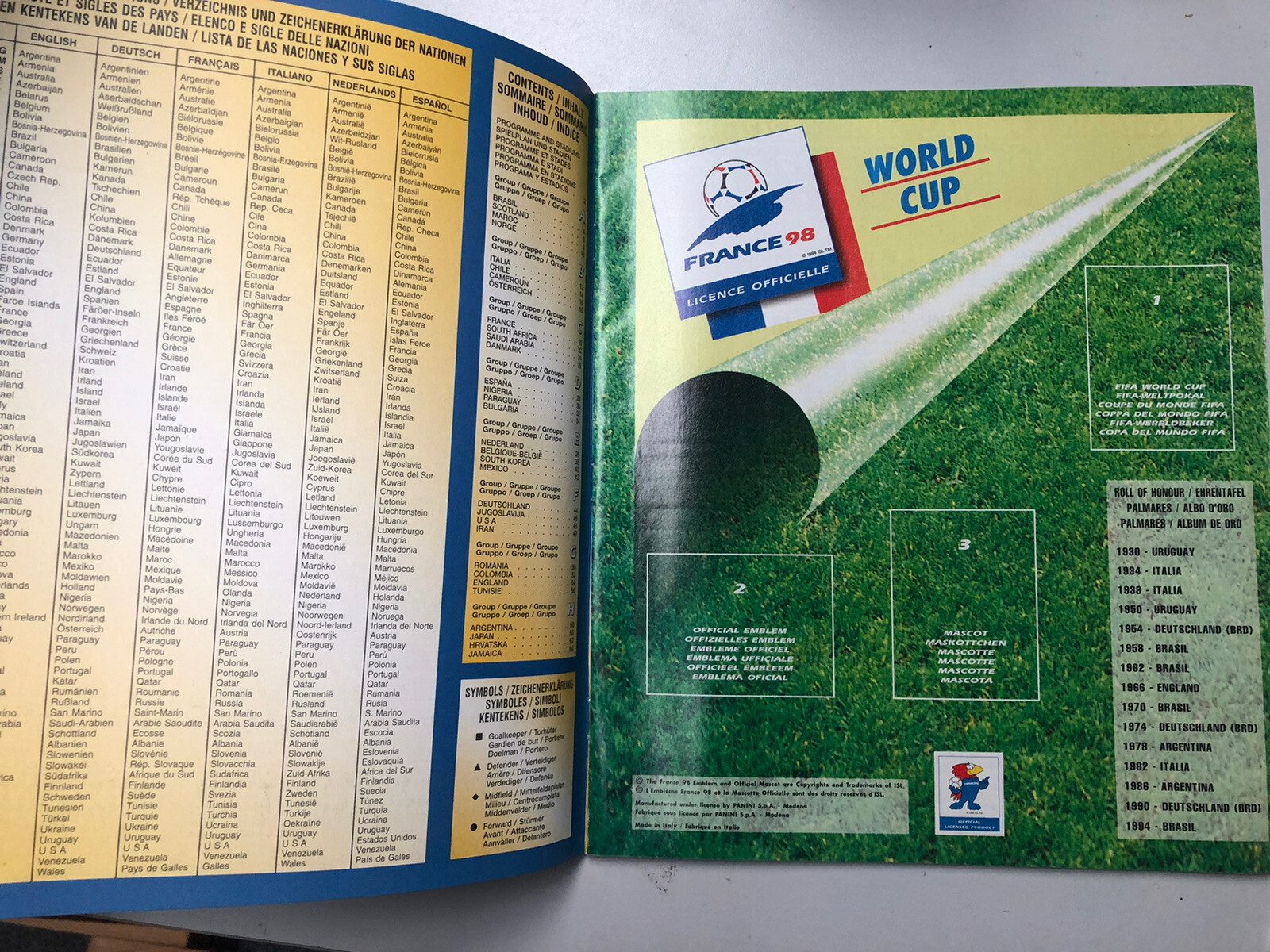 Panini 1998 World Cup France 98 sticker album | eBay UK