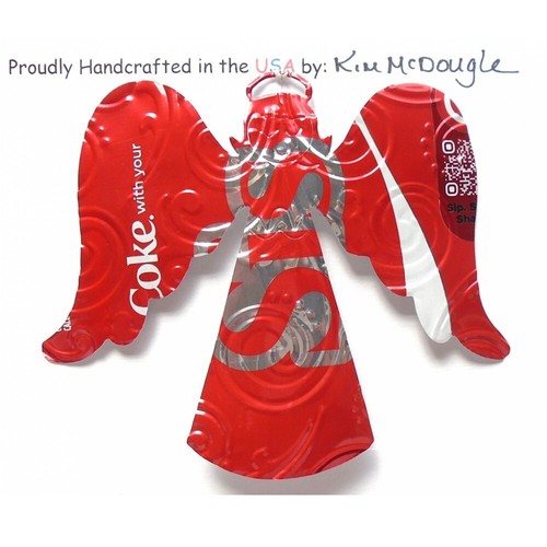 Angel Christmas Ornament Handmade With A Recycled Aluminum Cola Sis ...