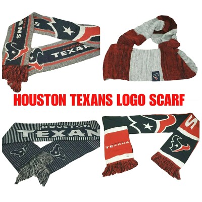Houston Texans Scarf Knit Winter Neck Double Sided Big Team Logo New | eBay