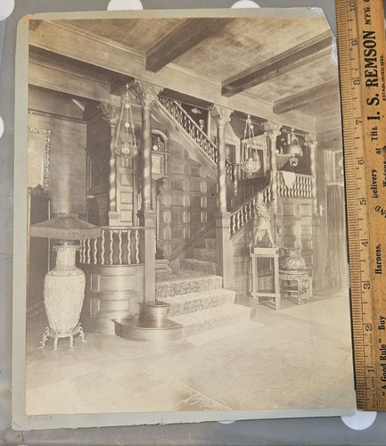 c1885 Mounted Boudour Card 7x9" New York City Photo Schley House@ 812 ...