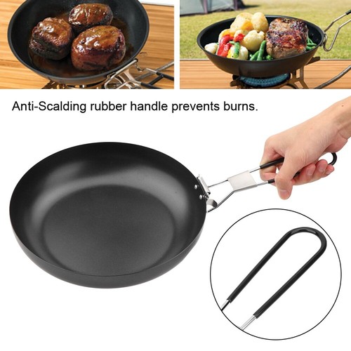 Outdoor Portable Pan Foldable Camping Cookware Non-Stick Pan Cooking ...