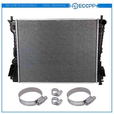 Radiator 2789 with Universal Oil Hose Clamps Kit for 2005-2014 Ford ...