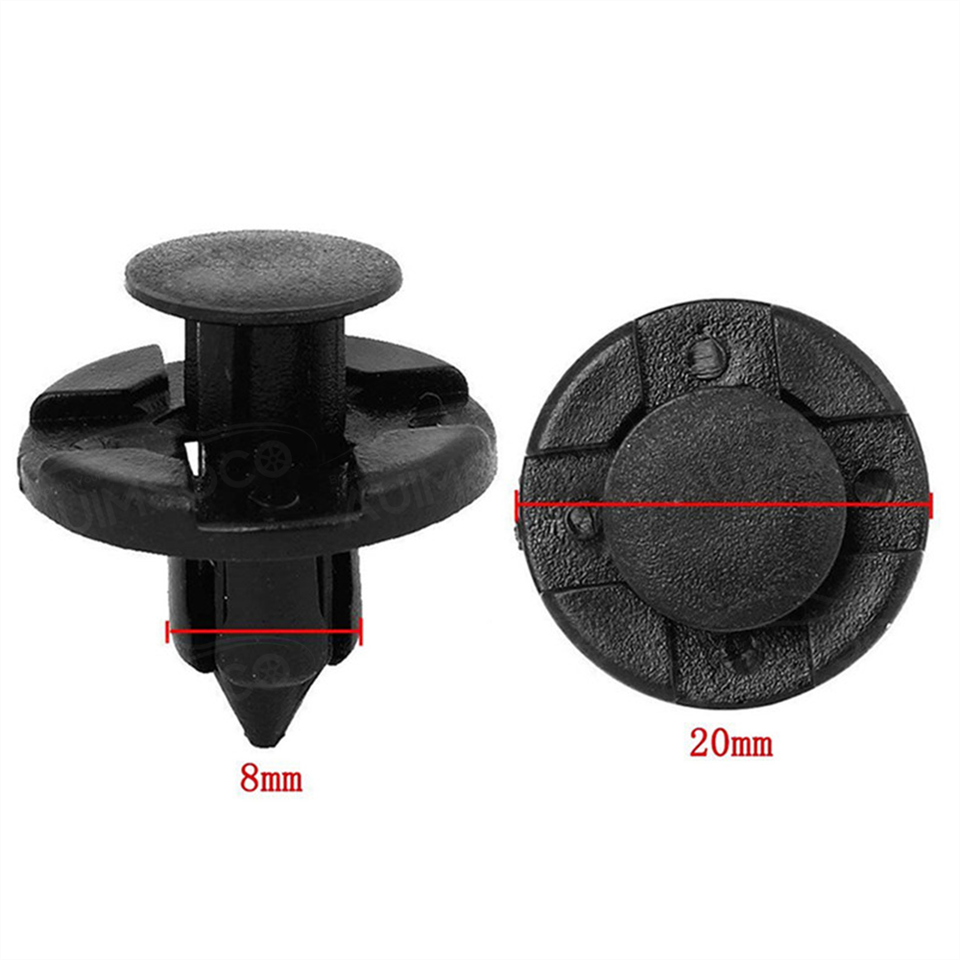 100PCS Car Fasteners Trim Panel Clips Bumper Fender Push Pin Rivets For ...