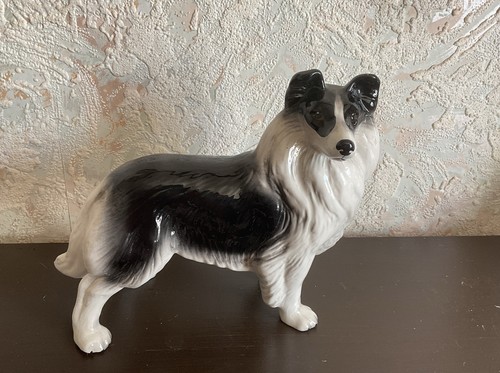 Melba Ware Border Collie Dog Black And White 6” X 8” | eBay