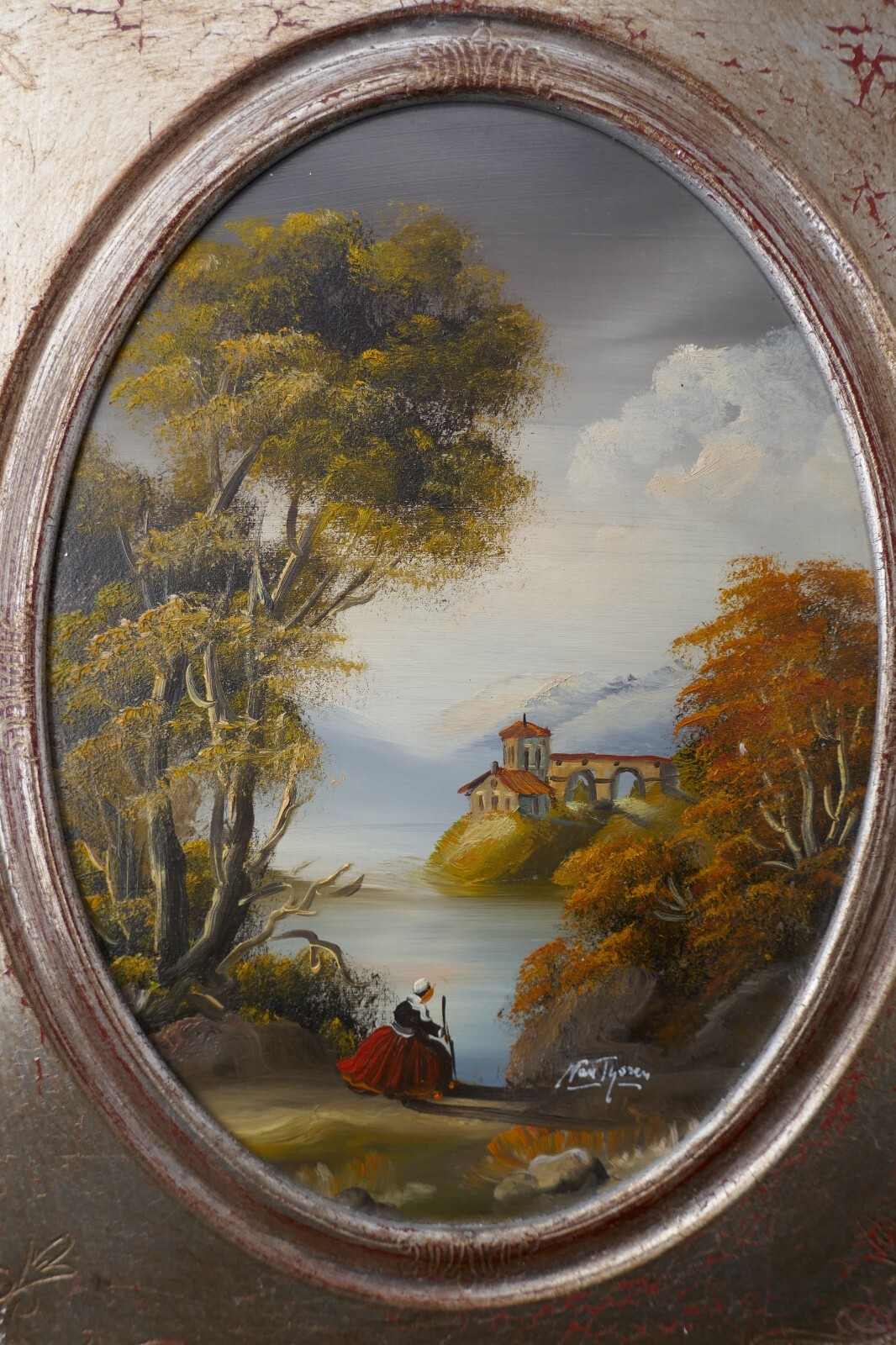 Vintage Set of 2 Original Oil Painting by Van Thoren in Gold Frame | eBay
