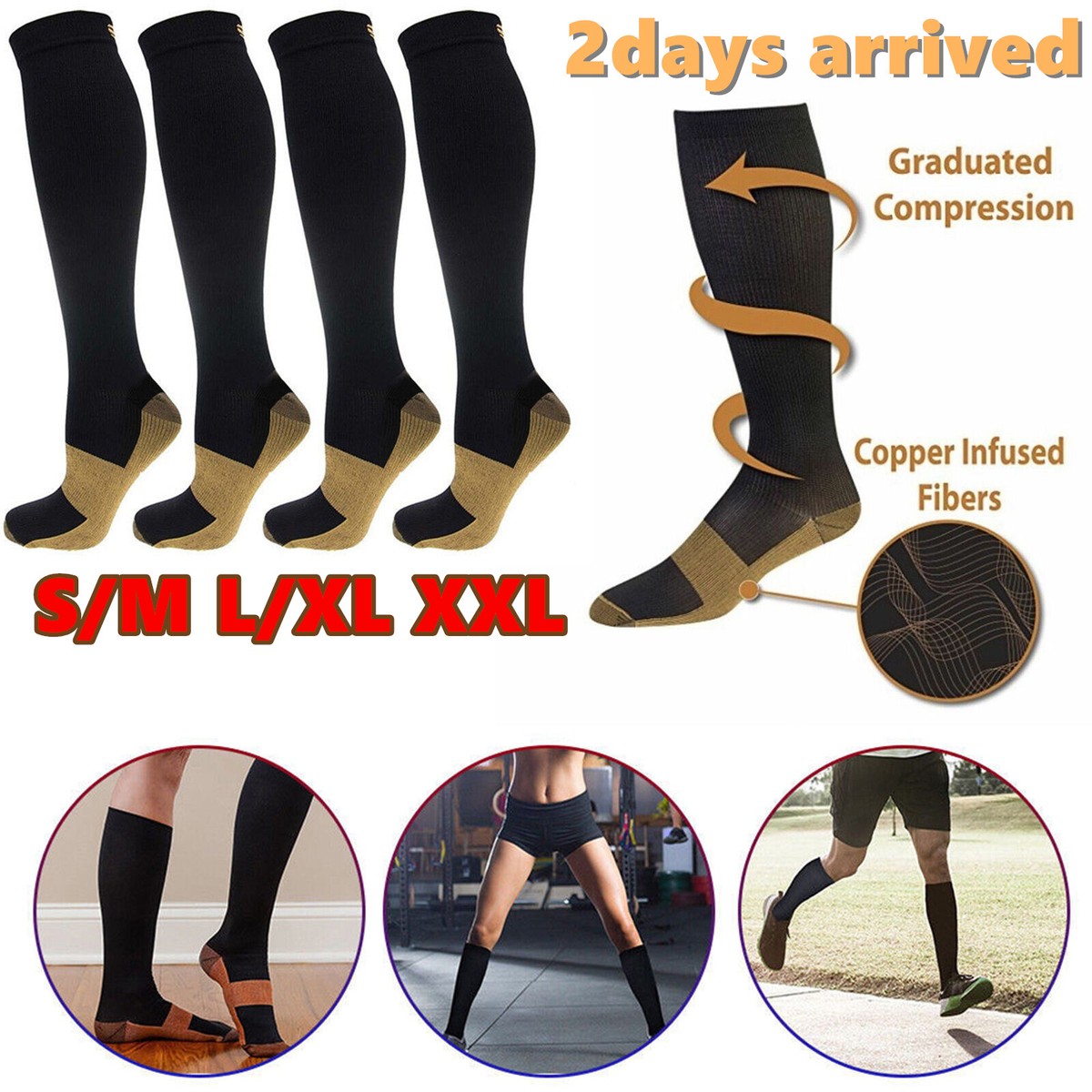 Copper Copper Infused - Anti-Fatigue, Varicose Vein Relief, Unisex Pair ...