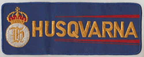 HUSQVARNA EMBROIDERED SEW ON PATCH VERY RARE SIZE 27cm x 10cm | eBay Australia