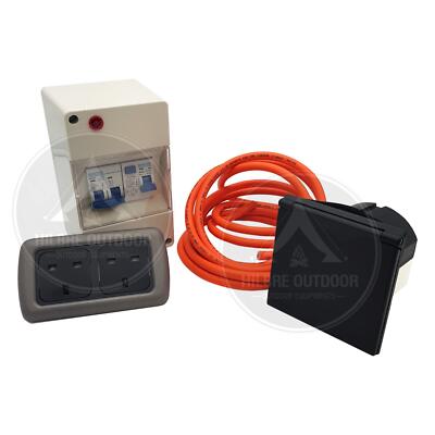 MAINS ELECTRIC 240v HOOK UP INSTALLATION KIT BLACK CAMPERVAN MOTORHOME ...