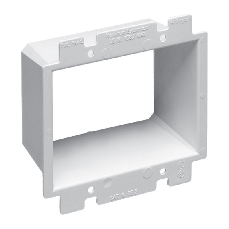 ARLINGTON BE2 2-GANG NON-METALLIC ELECTRICAL BOX EXTENDER, 0.25-1.5, (6 ...