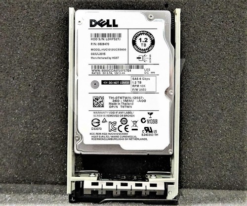 Dell 1.2TB 6G 10K 2.5" SAS 0T6TWN T6TWN HUC101212CSS600 HDD Hard Drive ...