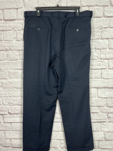HART SCHAFFNER MARX vintage Stretch Wool Navy Dress Pants Slacks Size ...