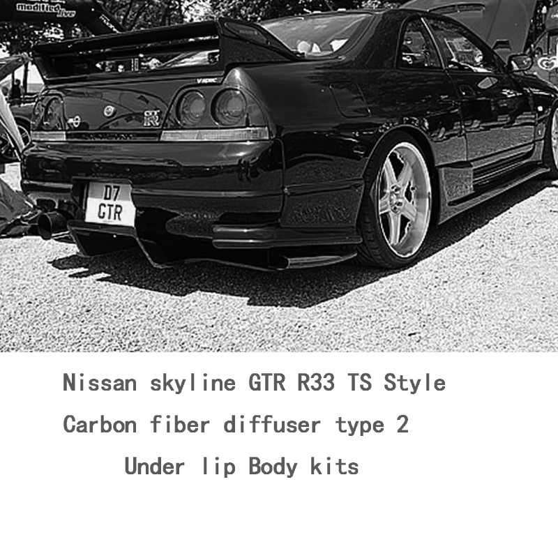 For Nissan Skyline R33 GTR TS Style Type2 Carbon Fiber Rear Diffuser ...