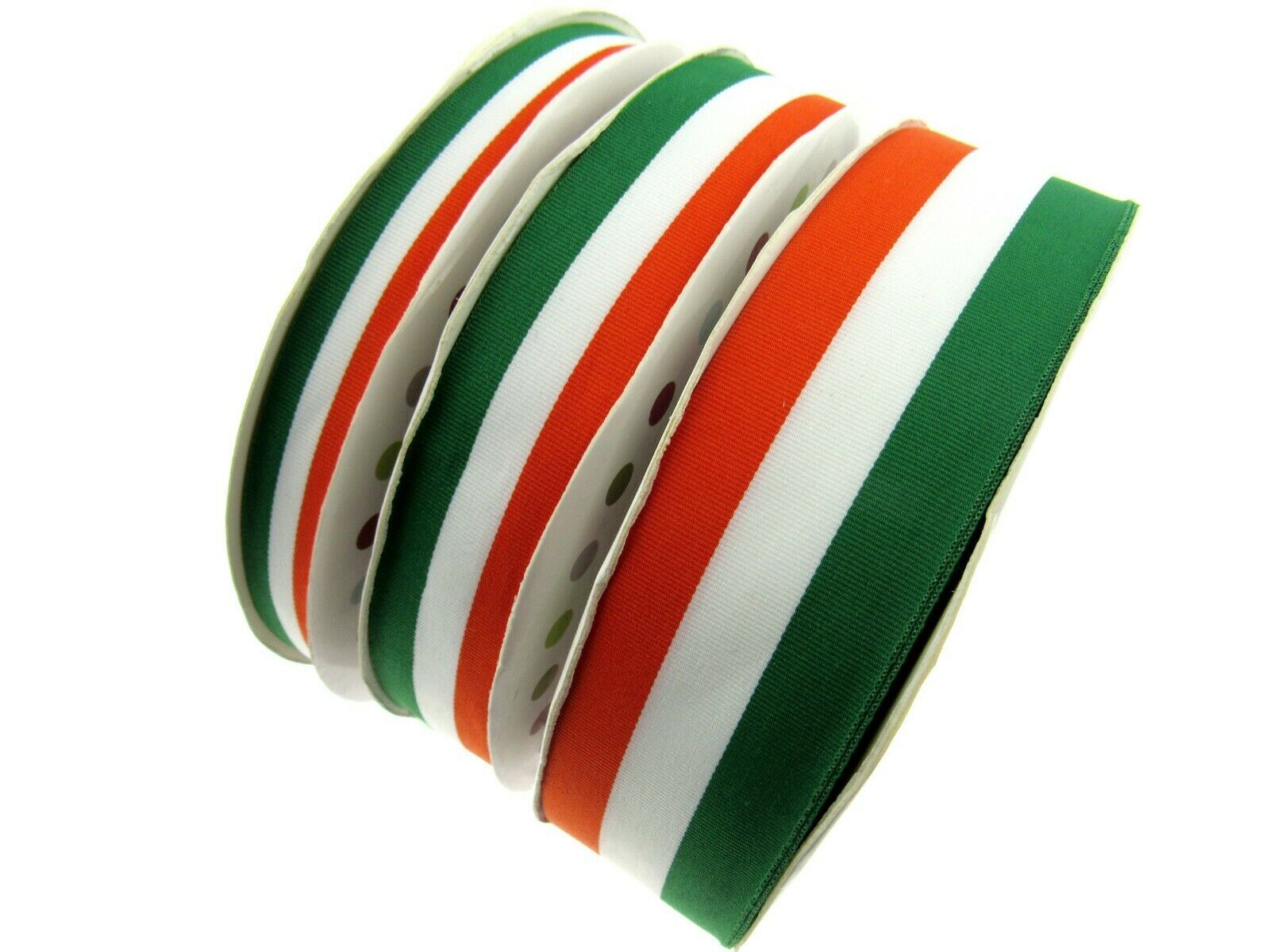 Irish Tricolour Ribbon - 15mm, 25mm, 35mm - Faille- Whole Rolls ...