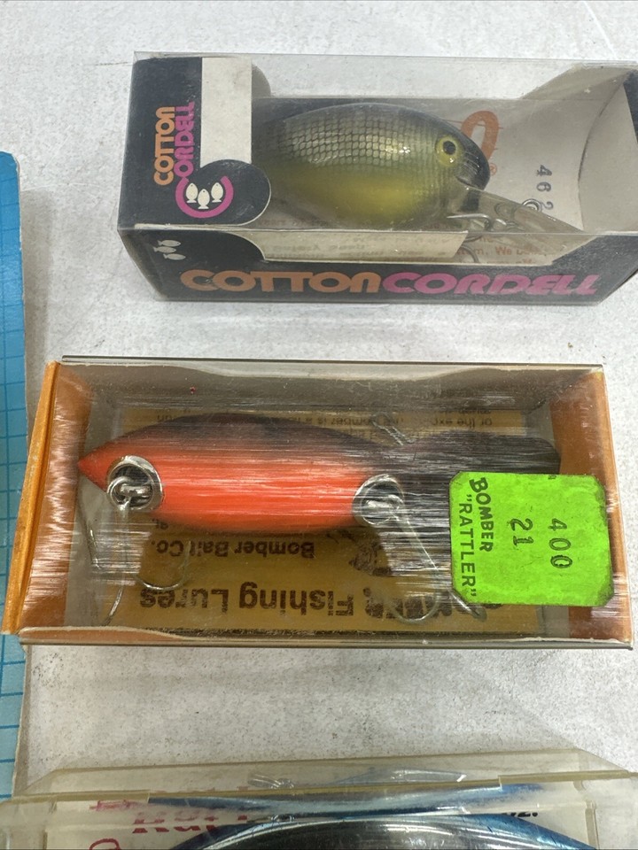 Vintage Cotton Cordell Big O Bomber Shad Rat-l-trap Lures Lot in ...