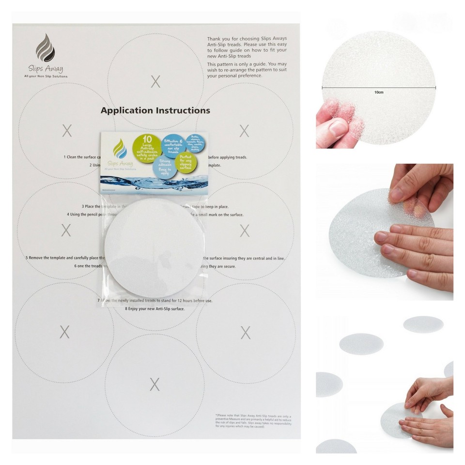 NON SLIP ELDERLY DISABILITY BATH SHOWER SAFETY TAPE STRONG STICKERS MAT ...