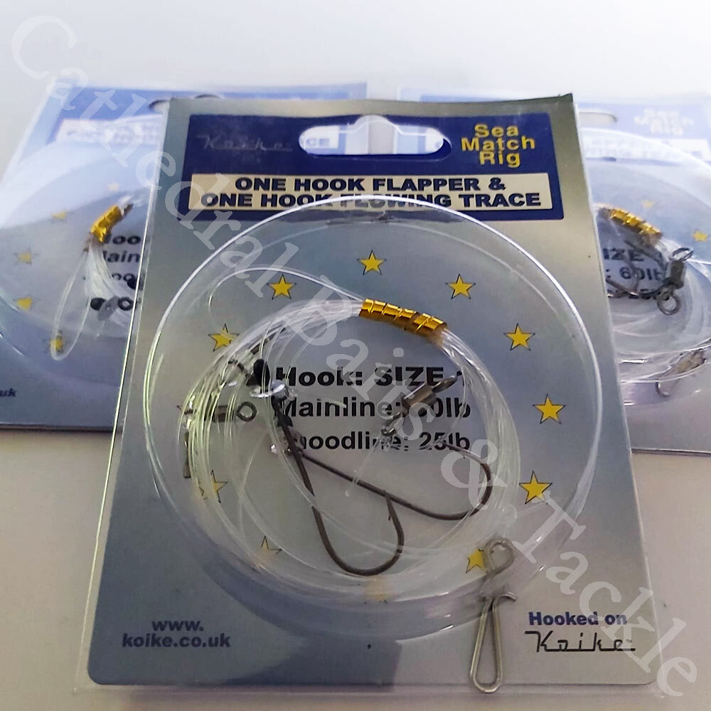 Sea Fishing Rigs 2 Hook or 3 Hooks Flapper Terminal Beach Tackle ...