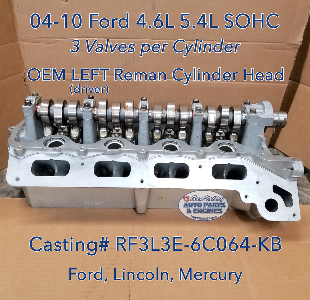 2004-10 Ford Lincoln 4.6 5.4 3V SOHC LEFT Cylinder Head RF3L3E-6C064-KB ...