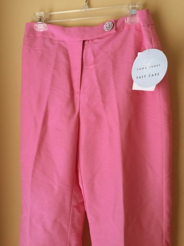 Emma James Pink Linen Rayon Cuffed Pant 6 | eBay