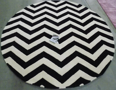 IVORY / BLACK 7' X 7' Loose Thread Rug Reduced Price 1172591372 CHT715A ...