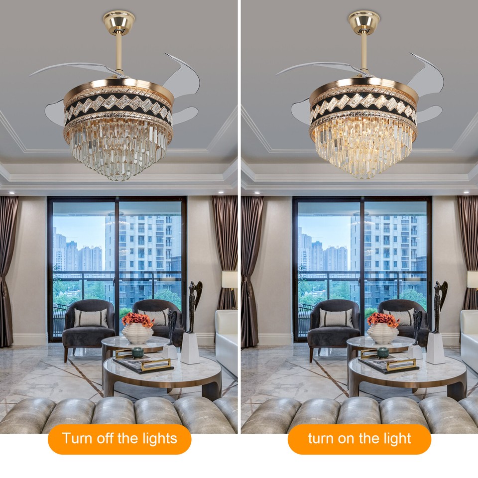 42In Ceiling Fan With Lights, Remot, Led Light 6 Gears 3000k-4500k ...