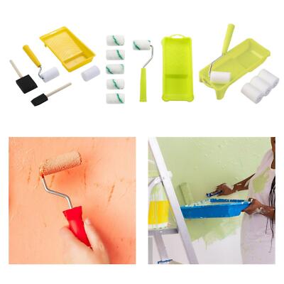 Mini Paint Rollers DIY Craft Paint Roller with Tray for Wall Home ...