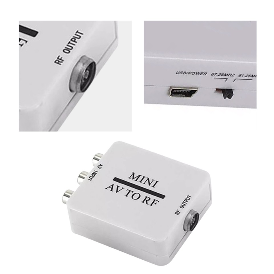 RCA/Composite A/V To RF/Coax/Coaxial Converter RF Modulator AV 2 COAX ...