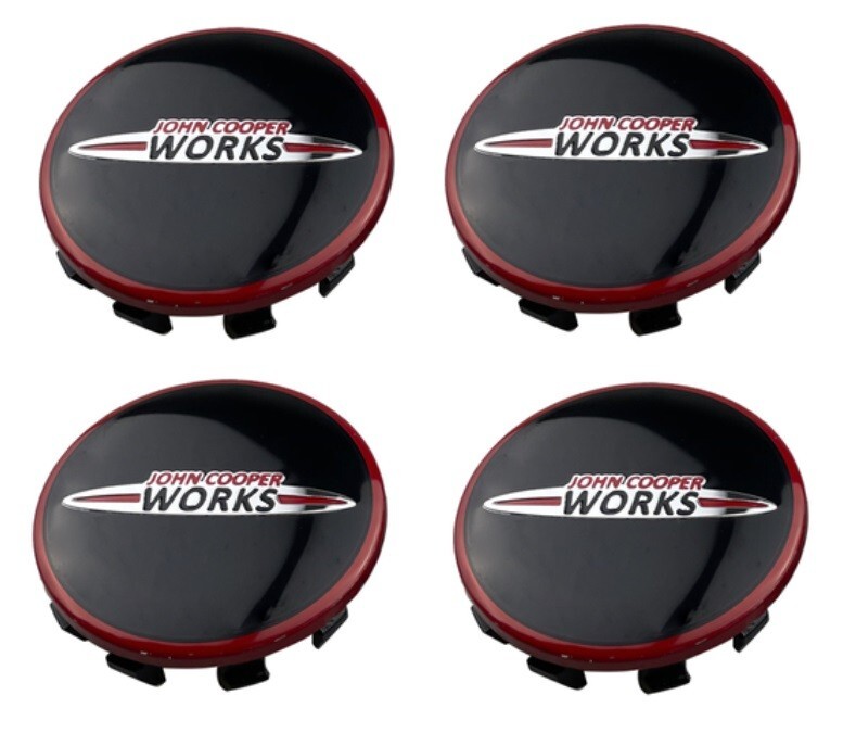 MINI Genuine JCW John Cooper Works Hub Badge Cap Emblem Set of 4 ...
