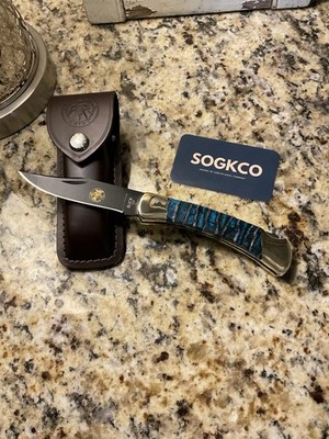 Buck Custom Alaskan Guide 110 Knife, Mammoth Tooth And Vine | eBay