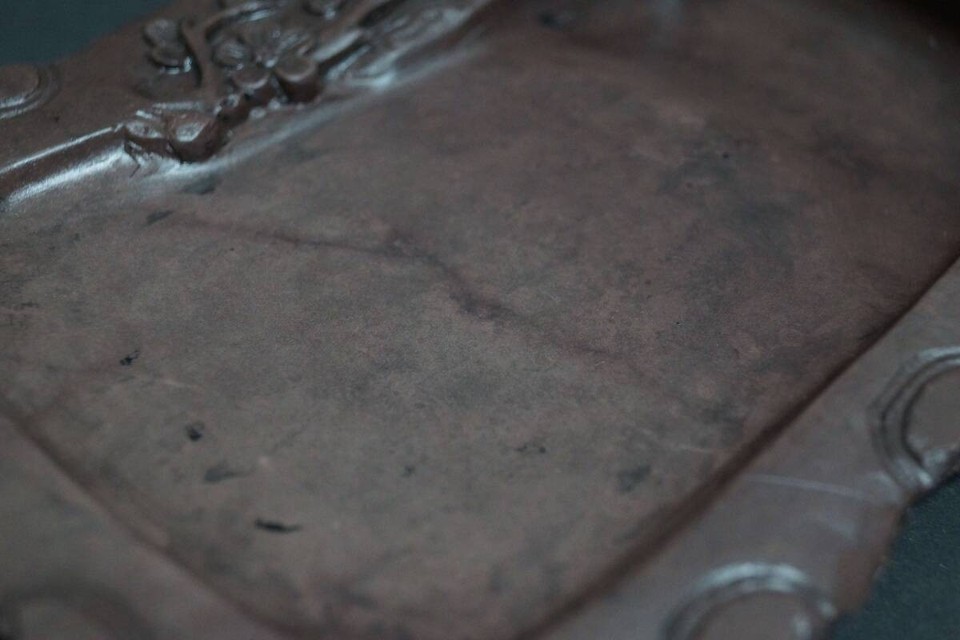 Tanki Inkstone Carved Wax Plum and Bird Design with Wooden Box Japanese ...