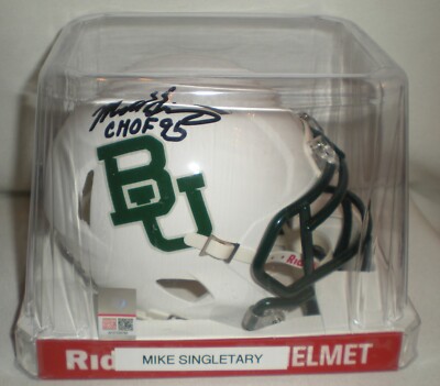 MIKE SINGLETARY - Baylor Bears Autographed Mini Helmet w/ Beckett ...