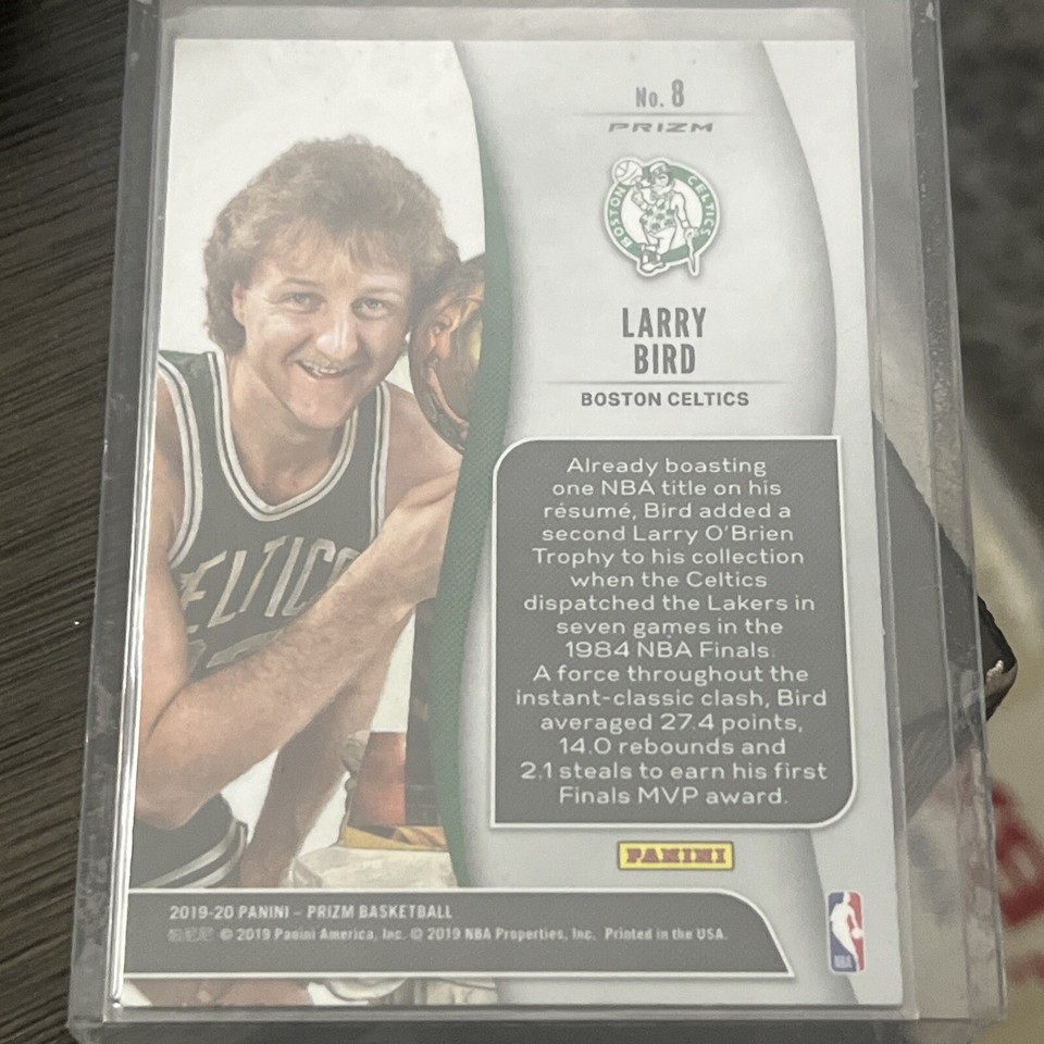 🔥19-20 Larry Bird Panini Prizm NBA Finalists Silver Prizm Insert #8 ...