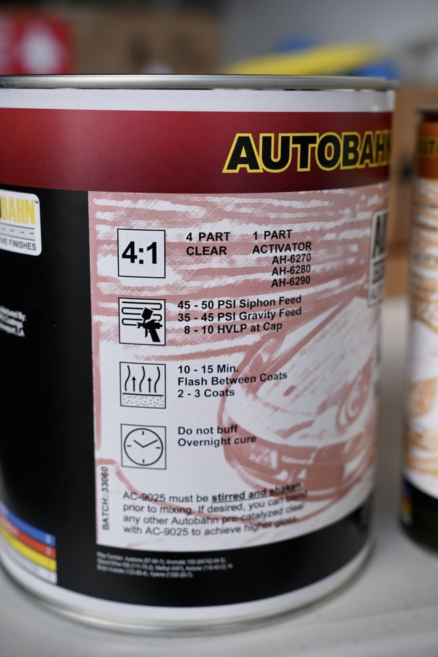 Autobahn Matte Clearcoat GALLON Kit Flat Finish 4:1 Auomotive Clear ...