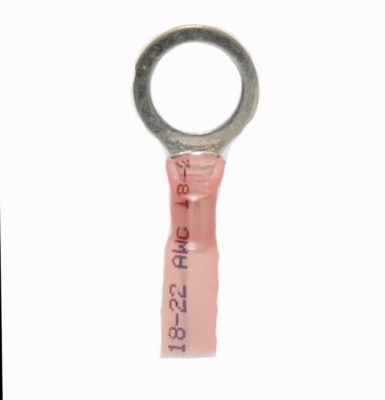 MVP 25 Red 18-22 AWG Ring Terminals 3/8" - Made in the USA w/ 3M Heat ...