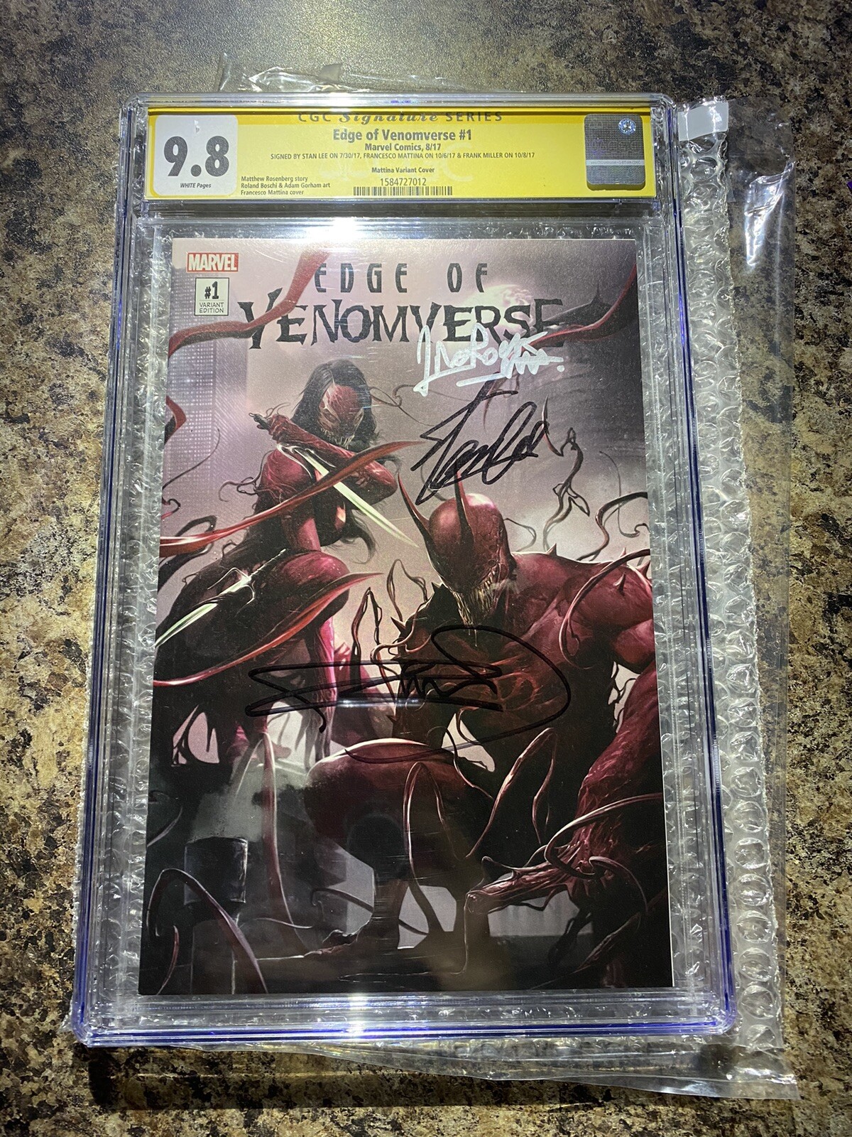 Edge of Venomverse #1 CGC 9.8 (2017)signed by Stan Lee,Mattina and ...