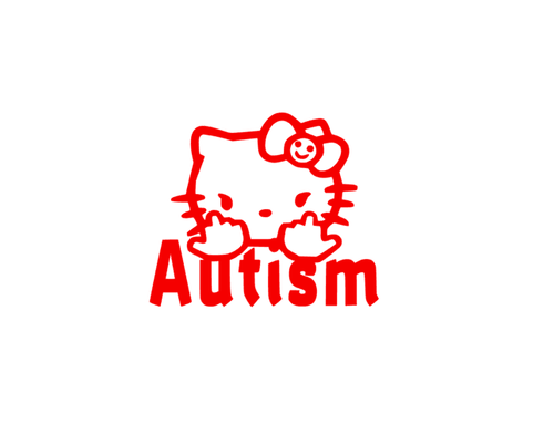 F*** Autism Hello Kitty Vinyl Decal for Car or Vinyl Wall Decal Sticker ...