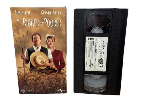 For Richer Or Poorer VHS VCR Video Tape Movie Kirstie Alley Tim Allen ...