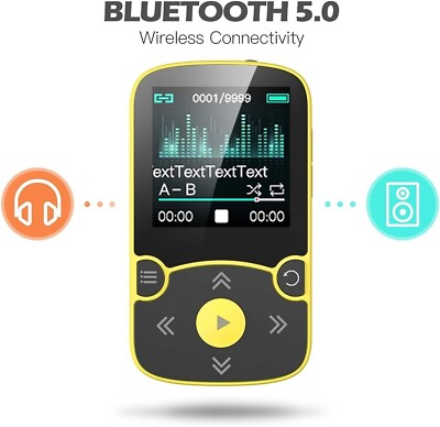 32GB MP3 Player Bluetooth 5.0 Clip Jam FM Radio,Voice Recorder Speaker ...
