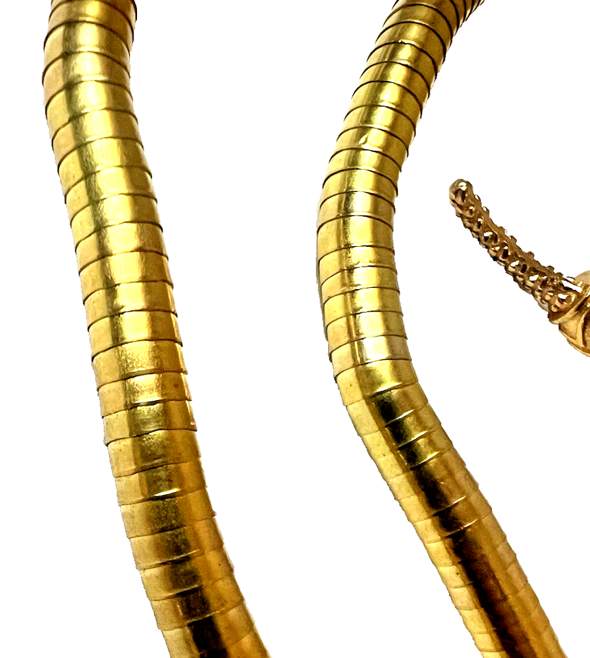 Gold Tone Long Wrap Bendable Metal Bead Snake Necklace 22 | eBay