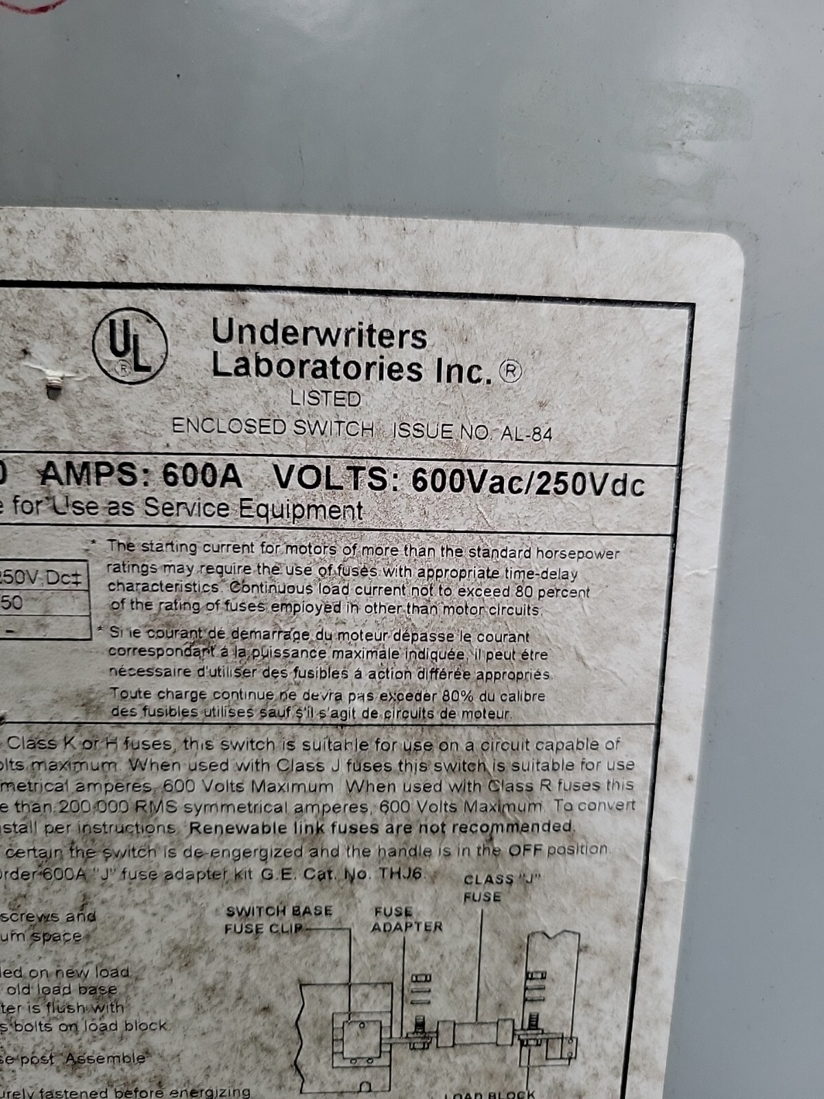 1- GE TH3366R 600A 3P HD N3R 600V FUSIBLE DISCONNECT 1YEAR WARRANTY | eBay