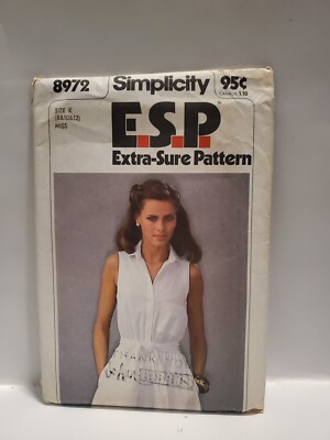 Simplicity 8972 Size 8-10-12 Dress & Sash Uncut Factory Folded 1979 | eBay